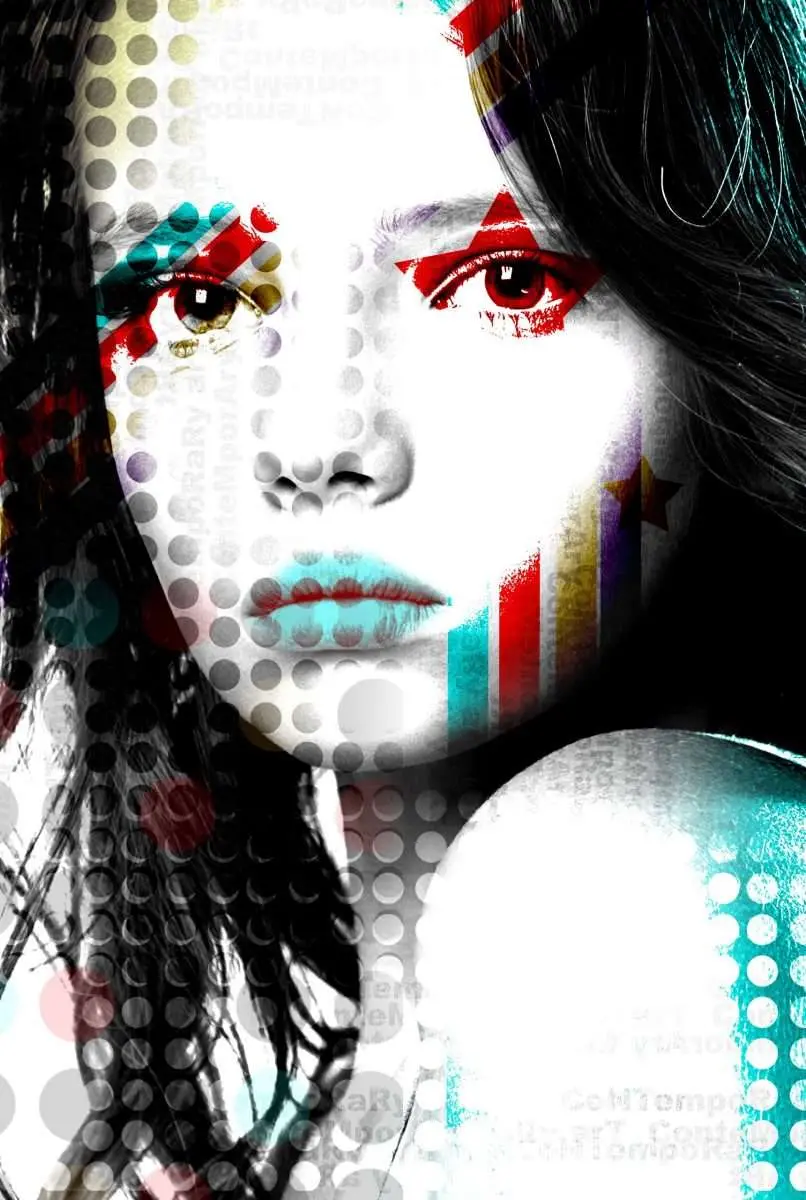 Poster Människor - Graphic Face